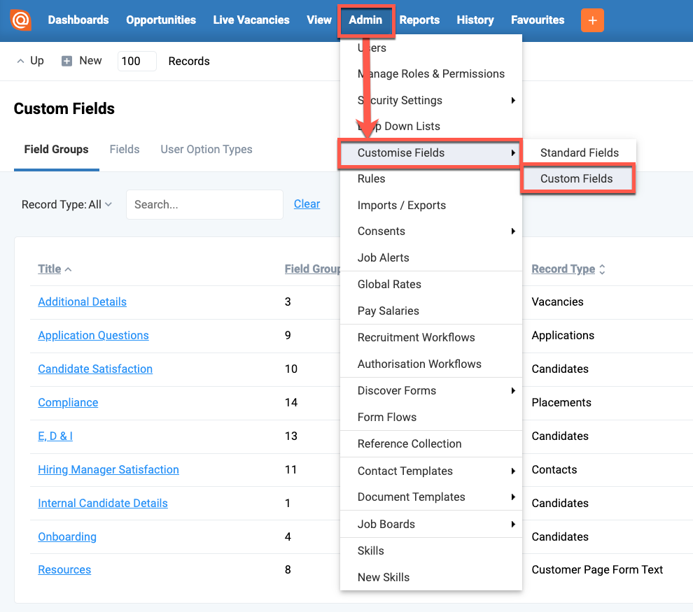 Custom/Reportable Fields and Groups – Eploy