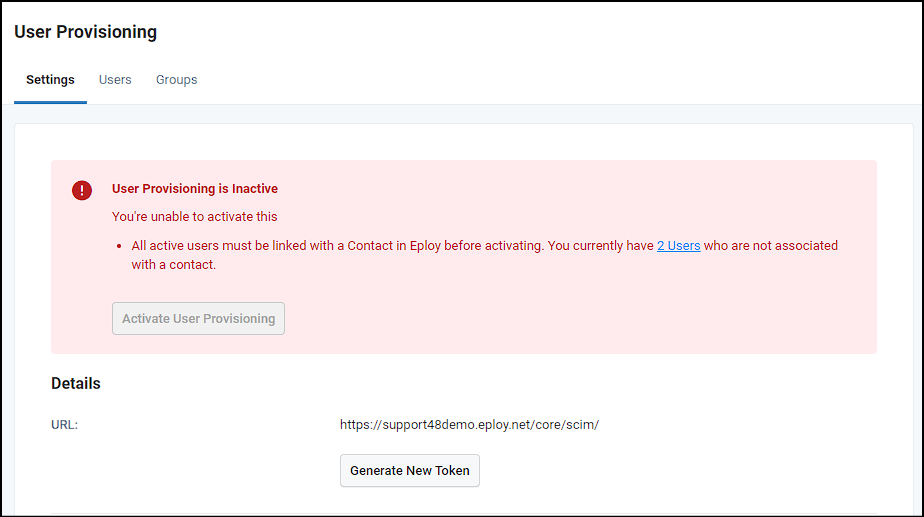 User Provisioning - Eploy Configuration – Eploy