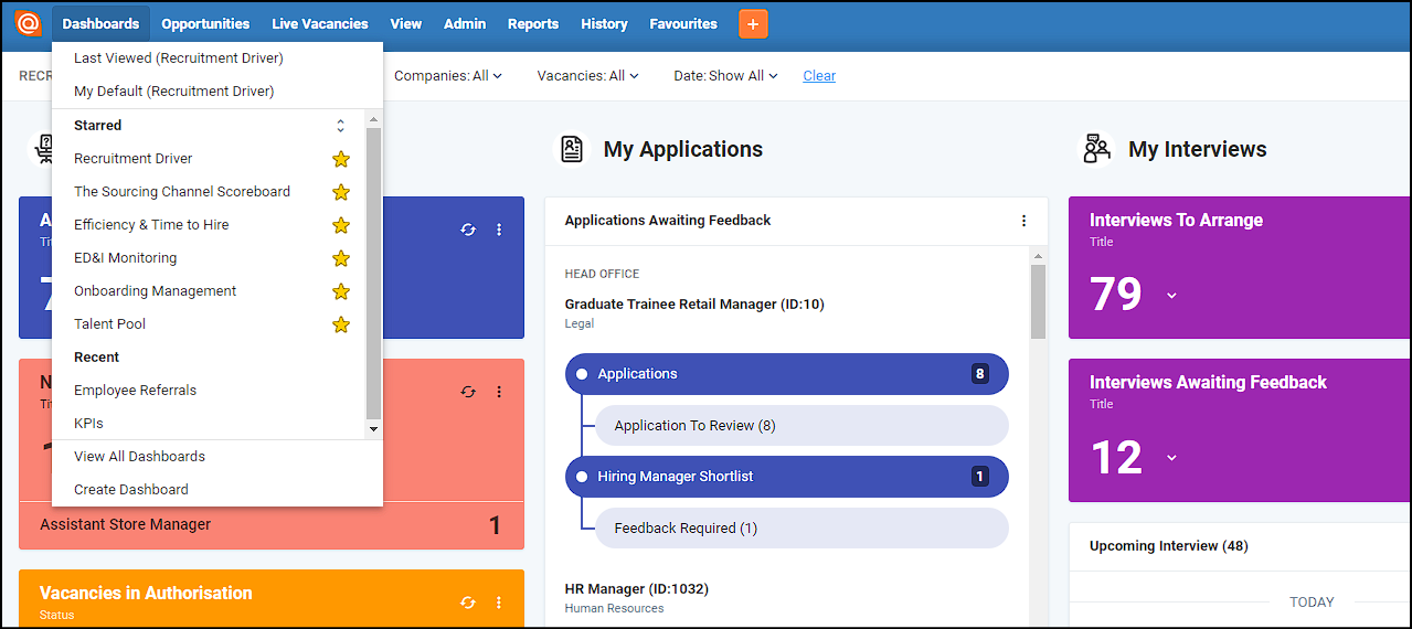 Starred Dashboards – Eploy